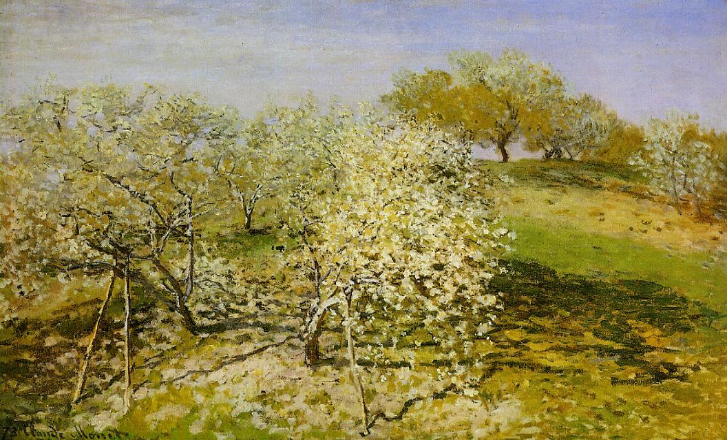 Claude Monet (1840 - 1926) - Printemps, pommiers en fleurs
